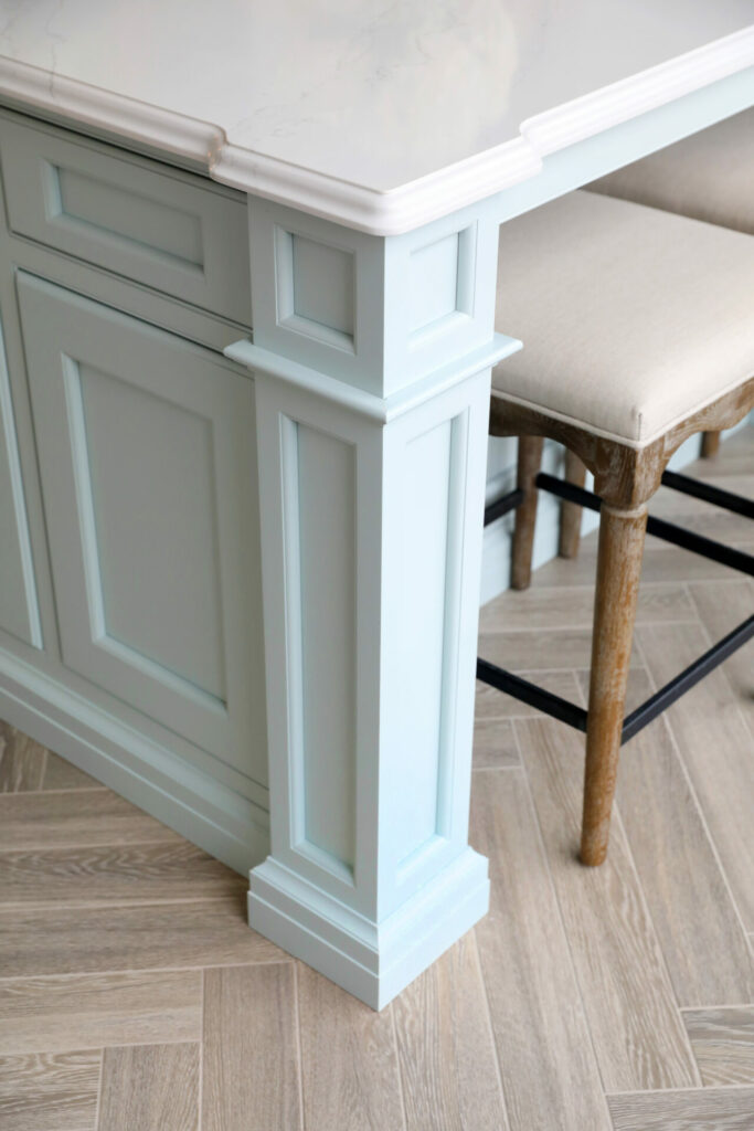 A Kitchen Ledge With A Stylish Countertop Edge