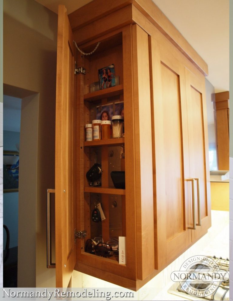 Kitchen Design, with Message Center and Landing Zone on the Side