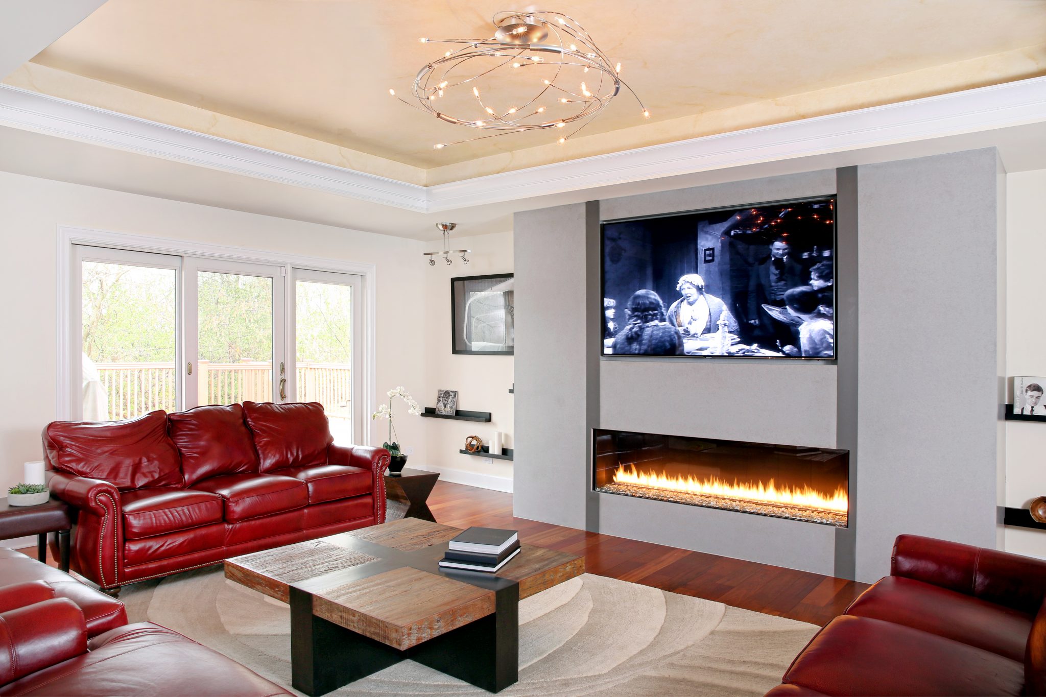 The Modern Look Of A Fireplace Without A Mantle - Normandy Remodeling