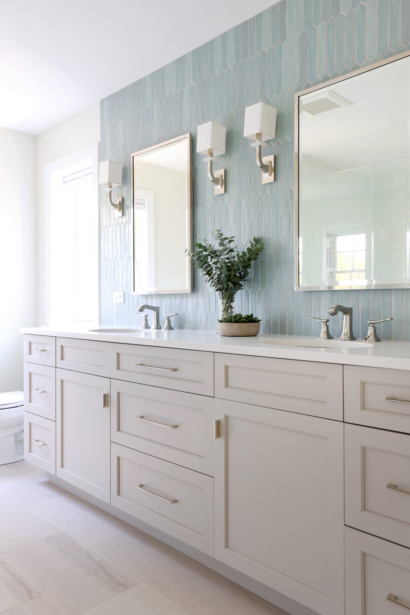 Primary Bath Addition is a Serene Blue Dream - Normandy Remodeling
