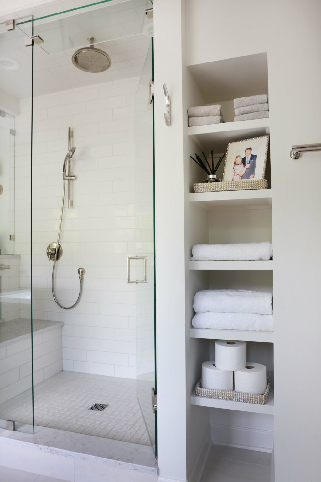 Expand Bathroom Storage Possibilities With Open Shelving