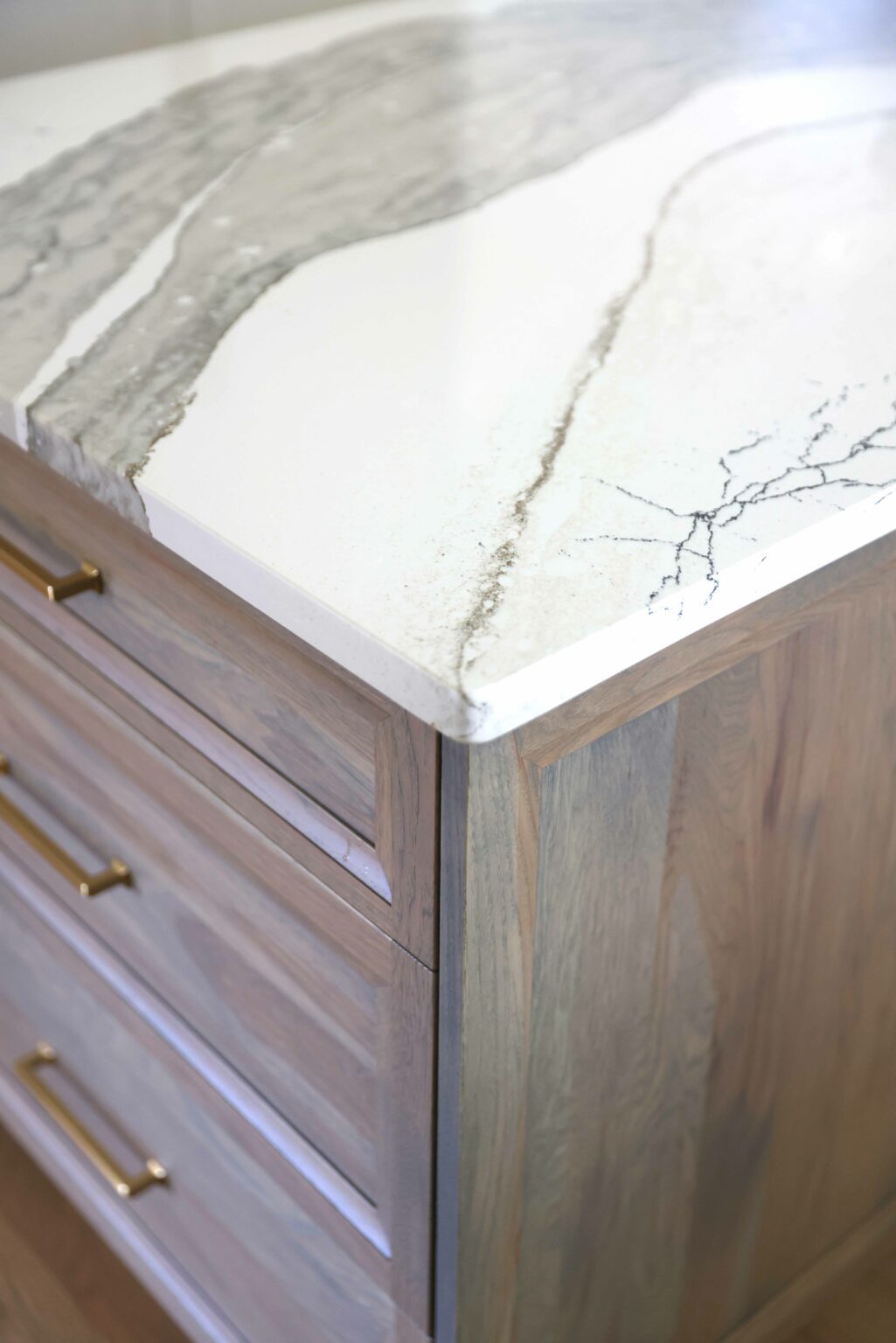 A Kitchen Ledge With A Stylish Countertop Edge
