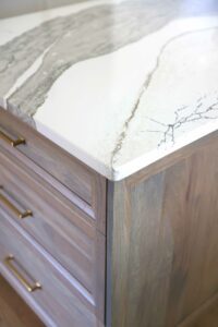 A Kitchen Ledge With A Stylish Countertop Edge