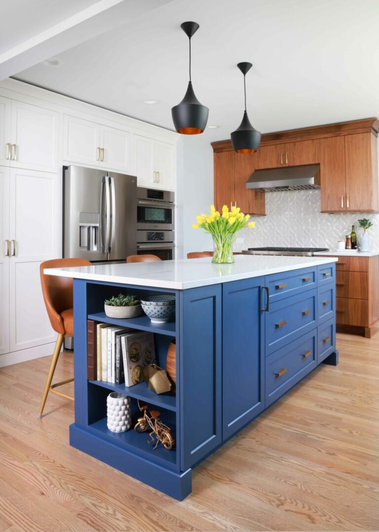 Tri-Color Kitchen with Mid-Century Modern Influences