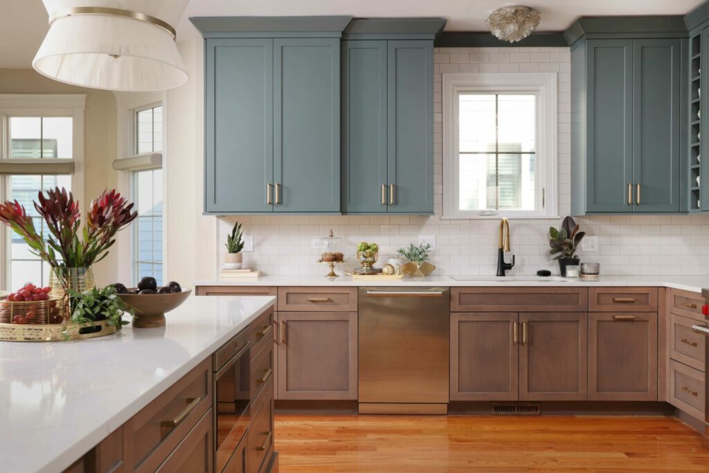 Rainforest Green Cabinets Create Warm and Cozy Kitchen - Normandy ...