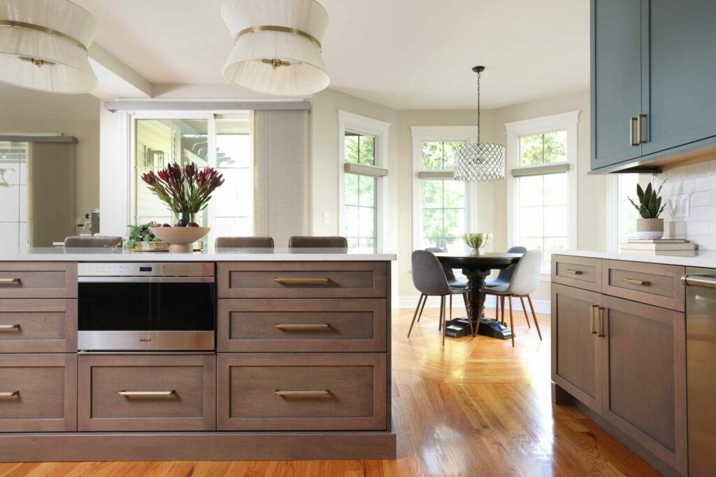 Rainforest Green Cabinets Create Warm and Cozy Kitchen - Normandy ...